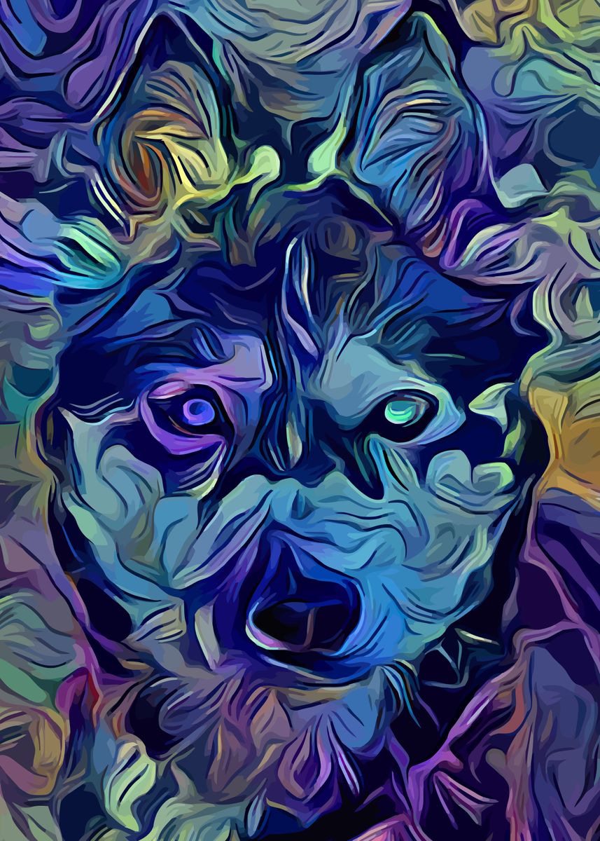 'Husky Fantasy' Poster by MasterHead | Displate