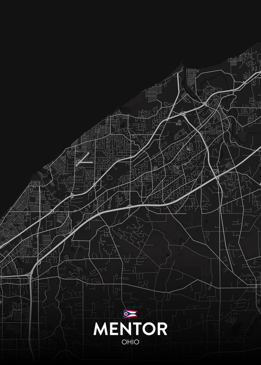 'Mentor OH' Poster, picture, metal print, paint by IMR Designs | Displate