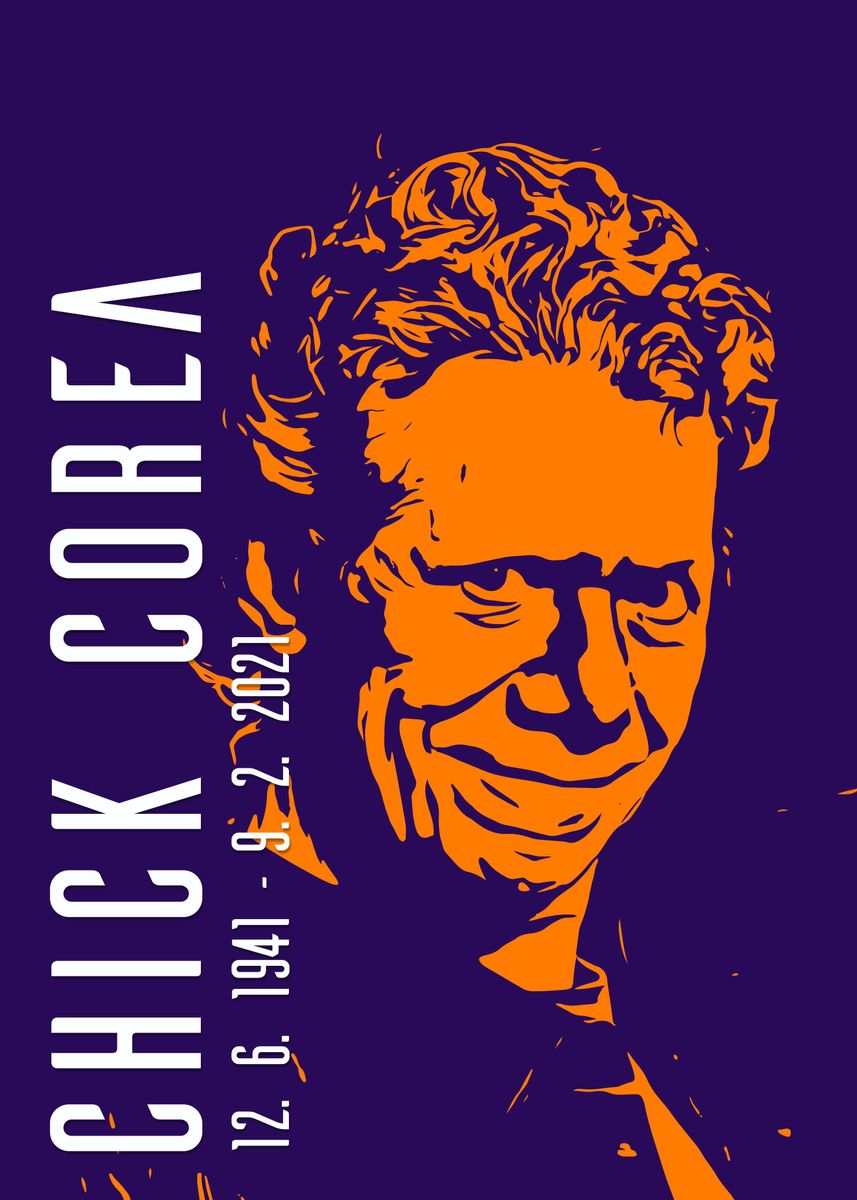 'Chick Corea' Poster by Petra Rommelfanger | Displate