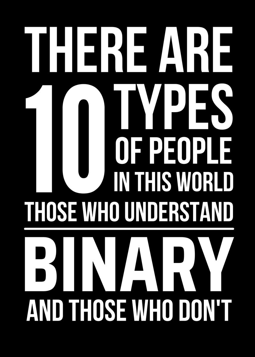 'Binary People' Poster by teehowa timlset | Displate