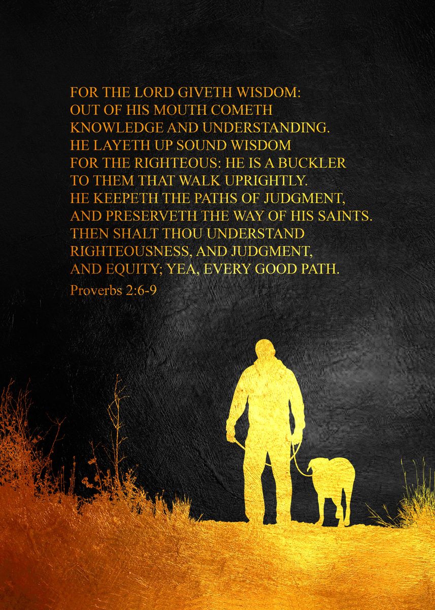 'Proverbs 2 6 9' Poster, picture, metal print, paint by ABConcepts ...