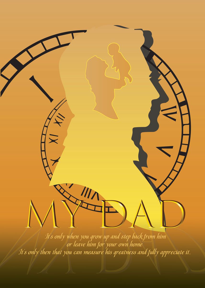 'My Dad' Poster, picture, metal print, paint by Mad Crabs Creations ...