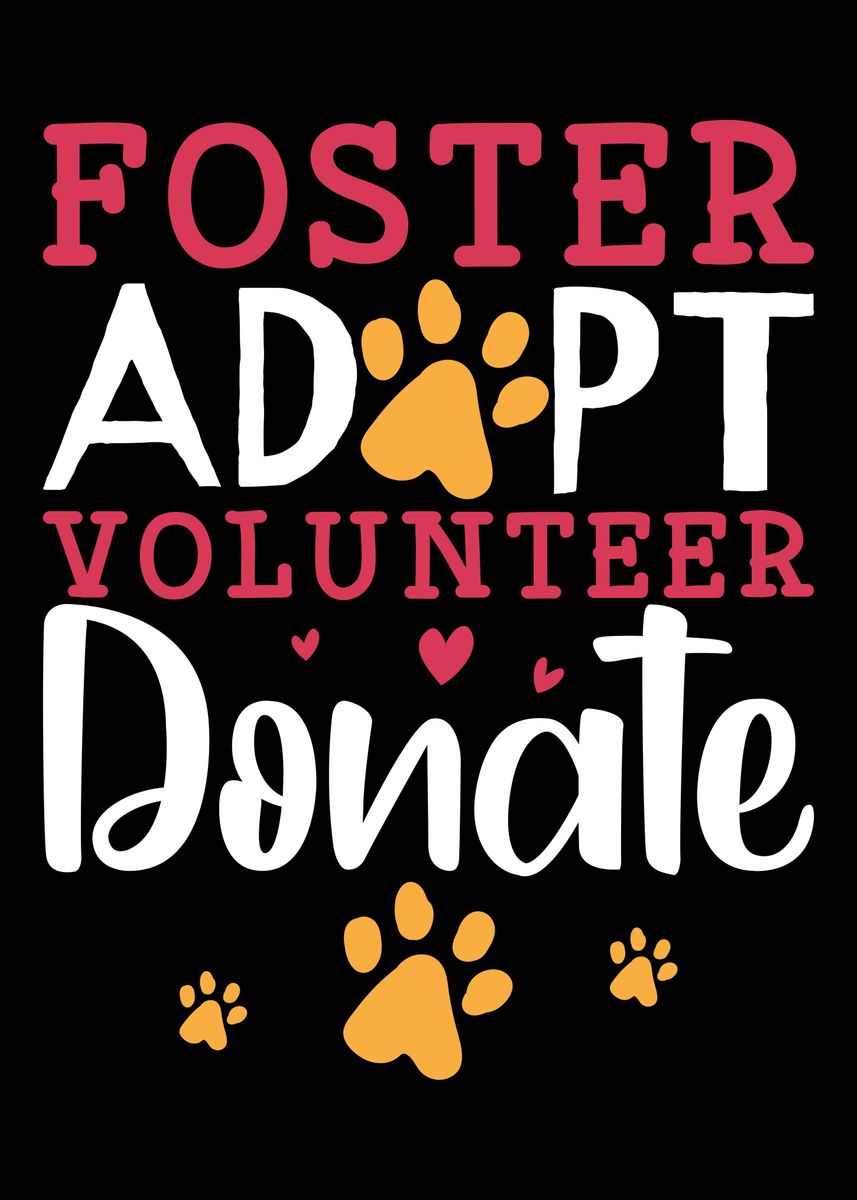 'Animal Rescue Foster' Poster, picture, metal print, paint by Christian ...