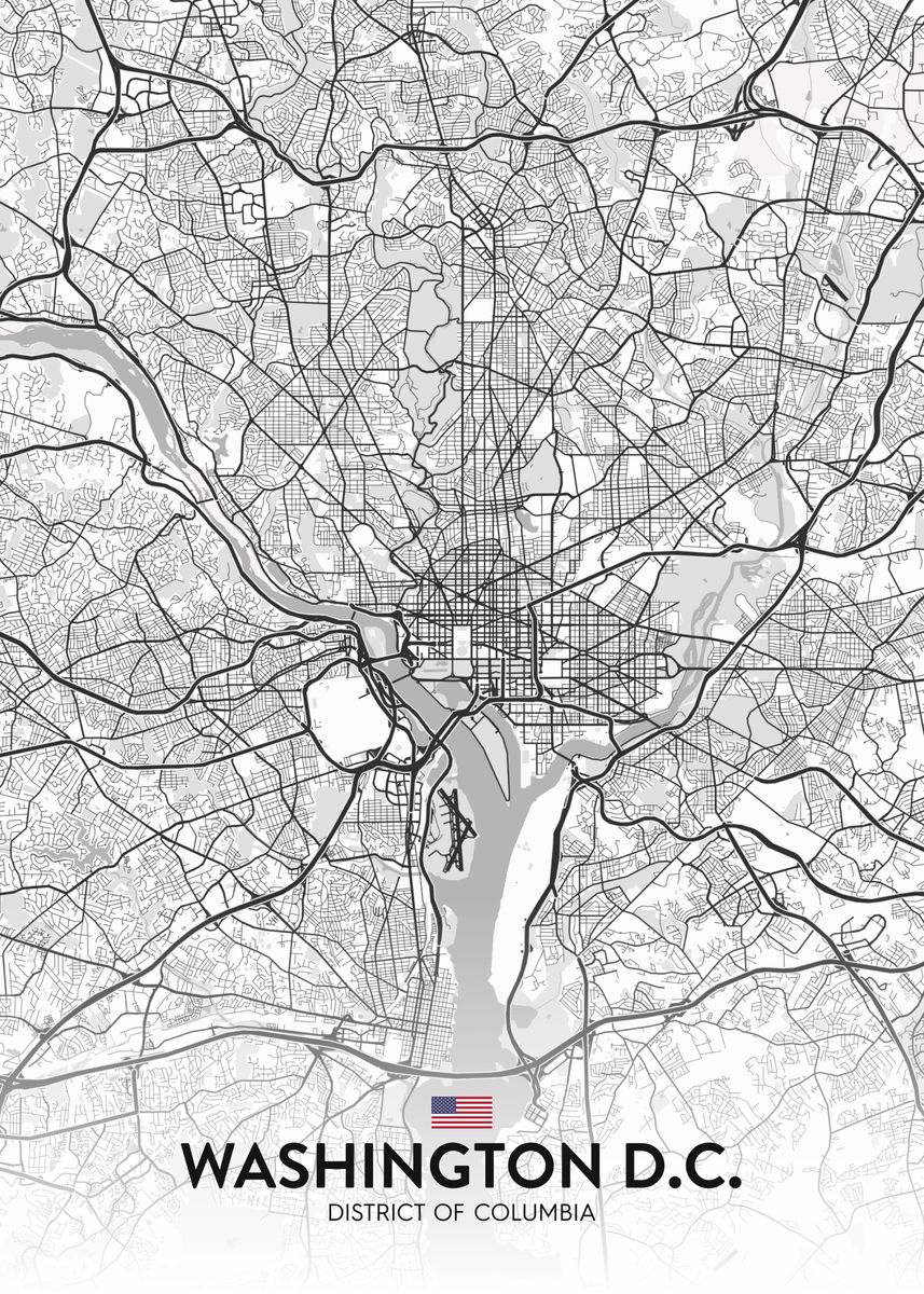 'Washington DC' Poster, picture, metal print, paint by IMR Designs ...