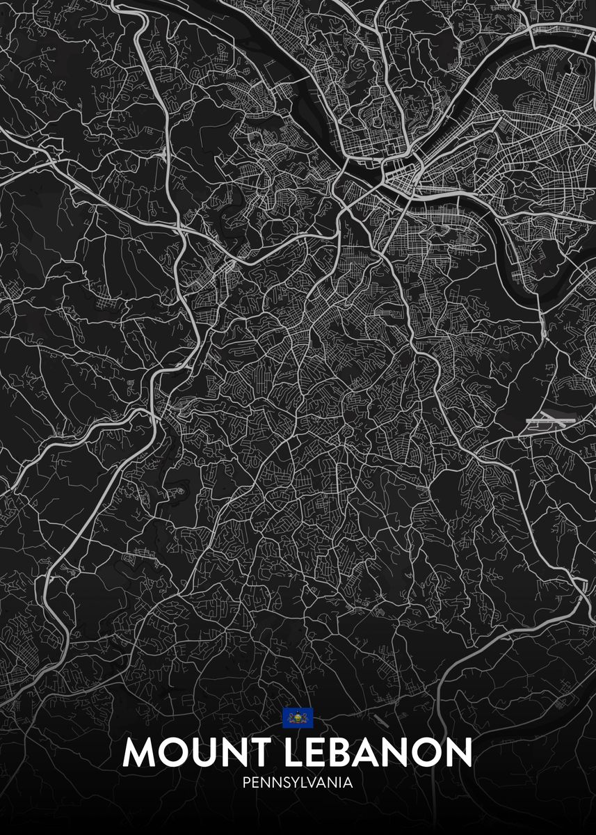 'Mount Lebanon PA' Poster, picture, metal print, paint by IMR Designs ...