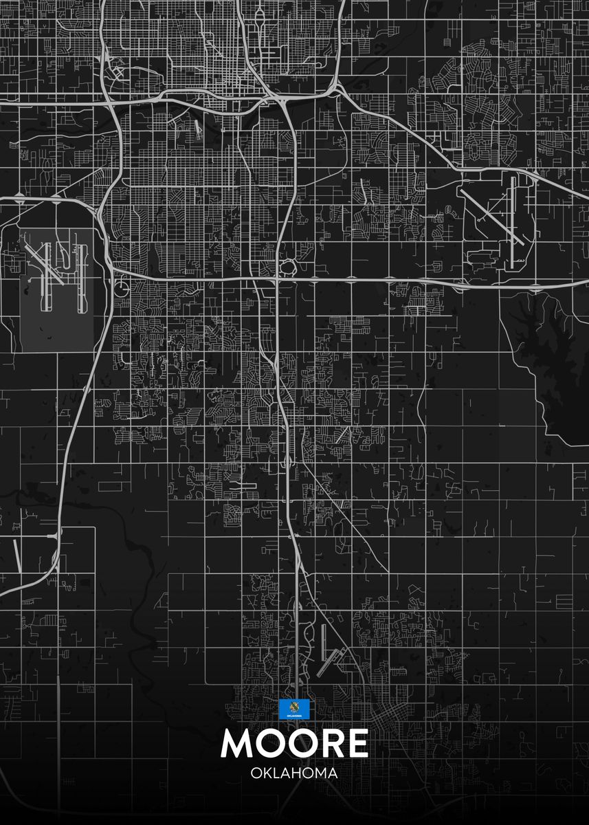 'Moore OK' Poster, picture, metal print, paint by IMR Designs | Displate