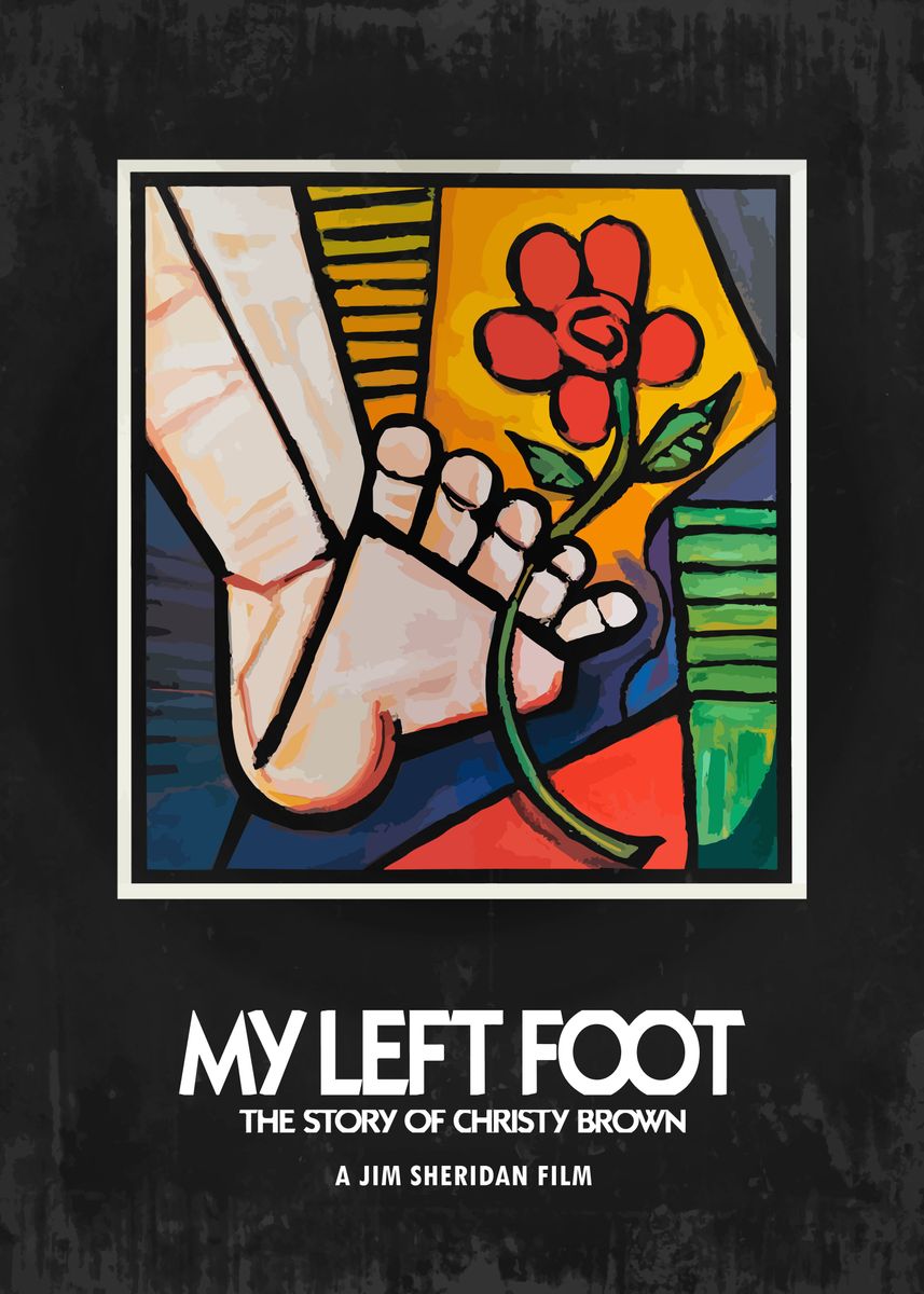 'My Left Foot' Poster, picture, metal print, paint by Bo Kev | Displate