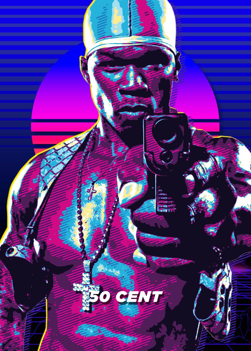 '50 cent' Poster, picture, metal print, paint by Top Collection Metalic ...
