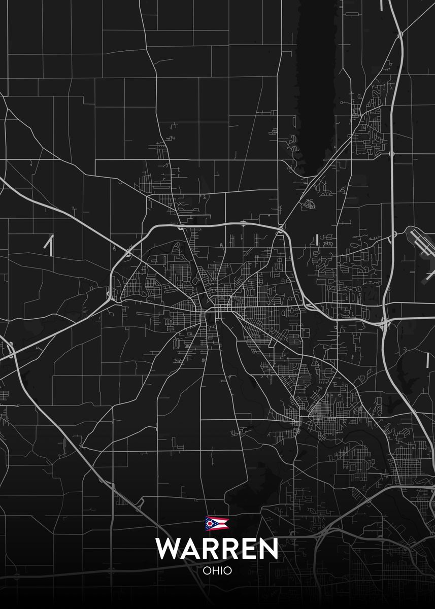 'Warren OH' Poster, picture, metal print, paint by IMR Designs | Displate