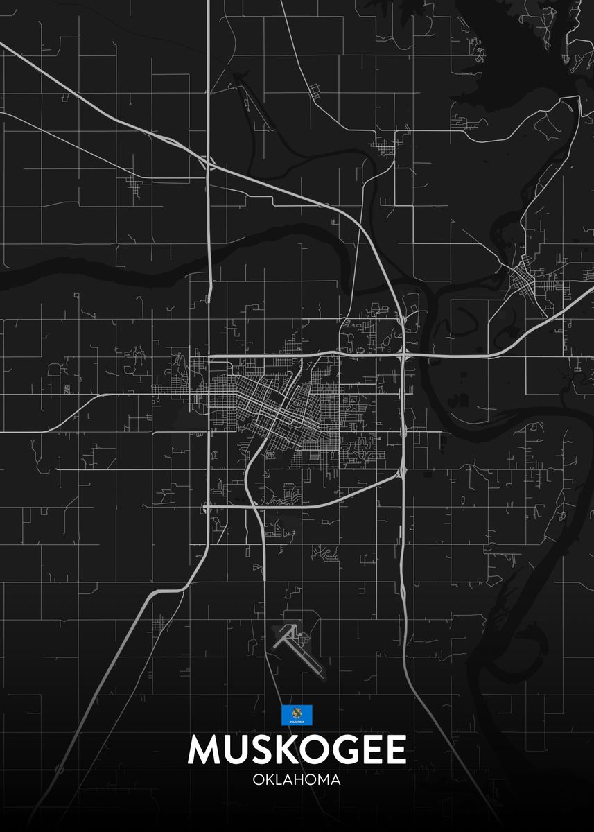 'Muskogee OK' Poster, picture, metal print, paint by IMR Designs | Displate