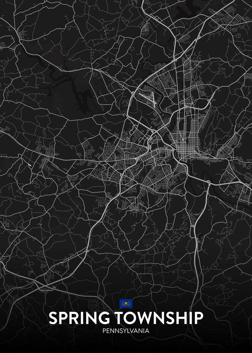 'Spring Township PA' Poster, picture, metal print, paint by IMR Designs ...