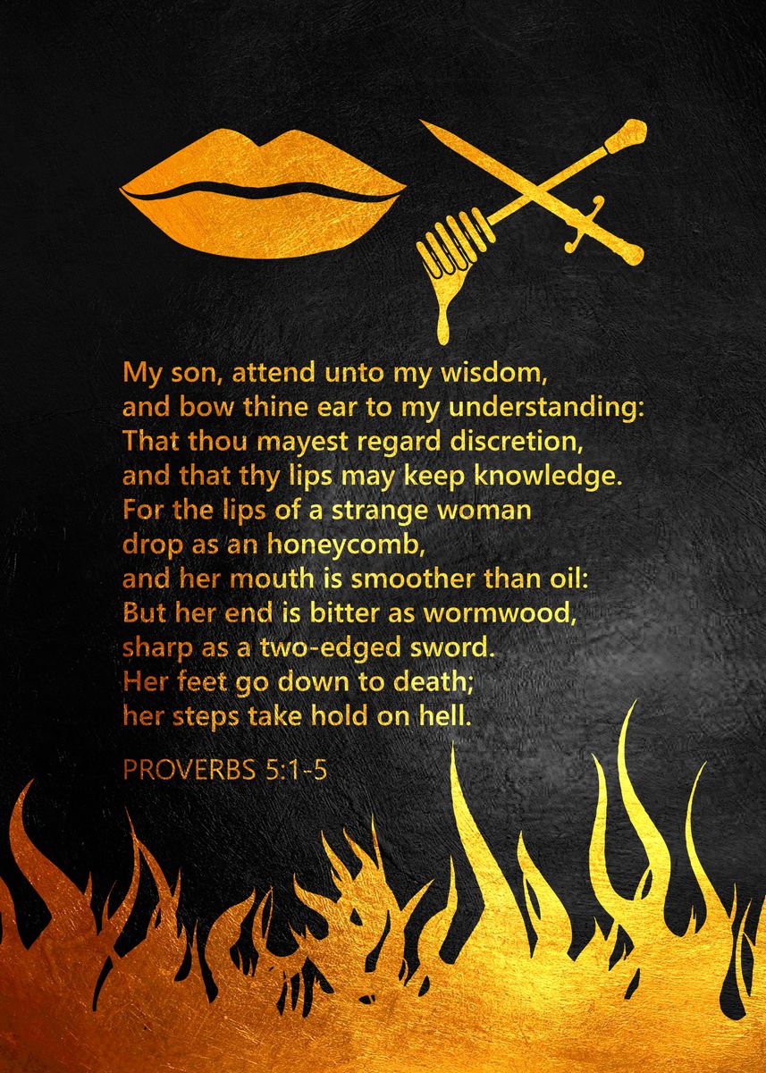 'Proverbs 5 1 5' Poster, picture, metal print, paint by ABConcepts ...