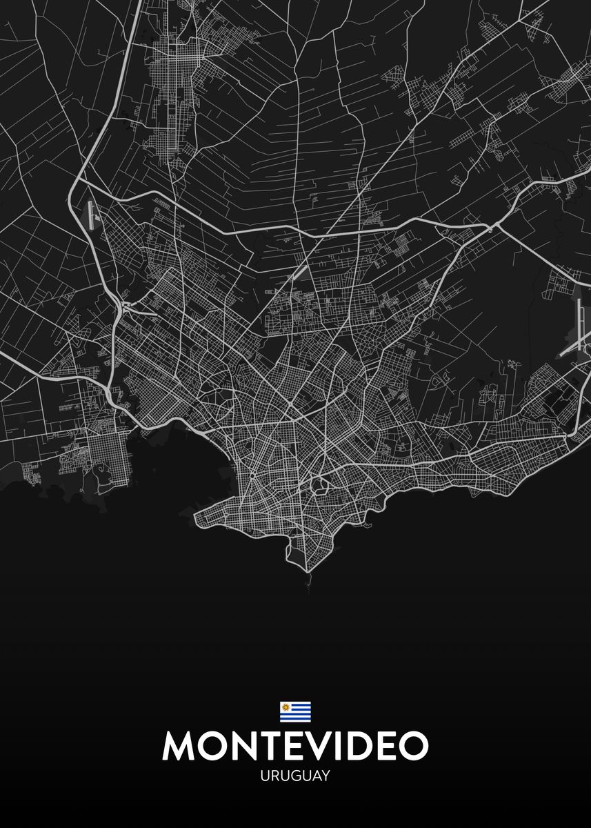 'Montevideo UY' Poster by IMR Designs | Displate