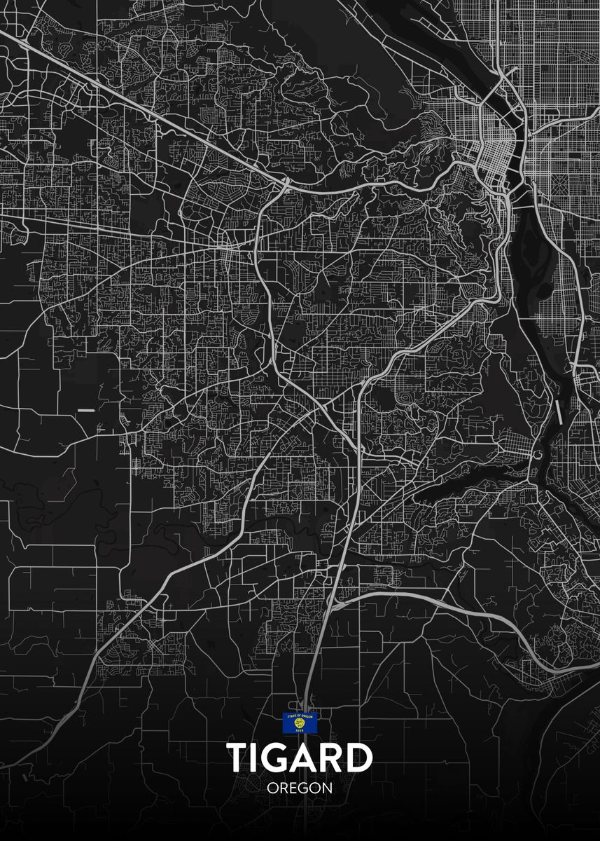 'Tigard OR' Poster, picture, metal print, paint by IMR Designs | Displate