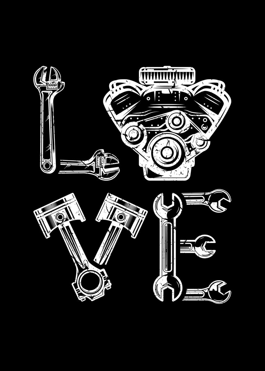 'Kfz Mechaniker Garage Auto' Poster by HumbaHarry Geitner | Displate
