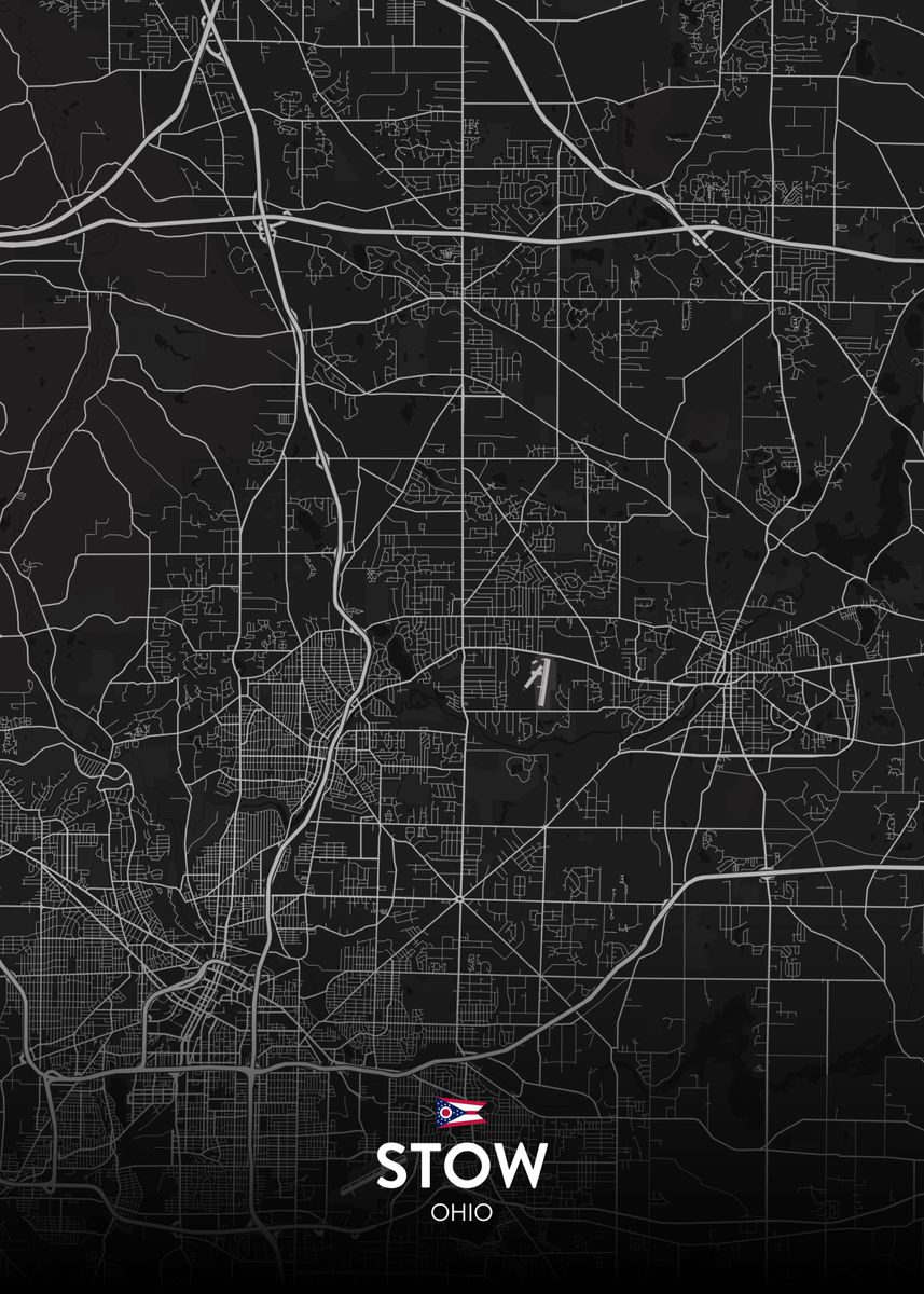 'Stow OH' Poster, picture, metal print, paint by IMR Designs | Displate