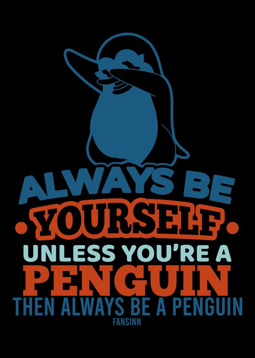 'dabbing Penguin dab dance ' Poster, picture, metal print, paint by ...