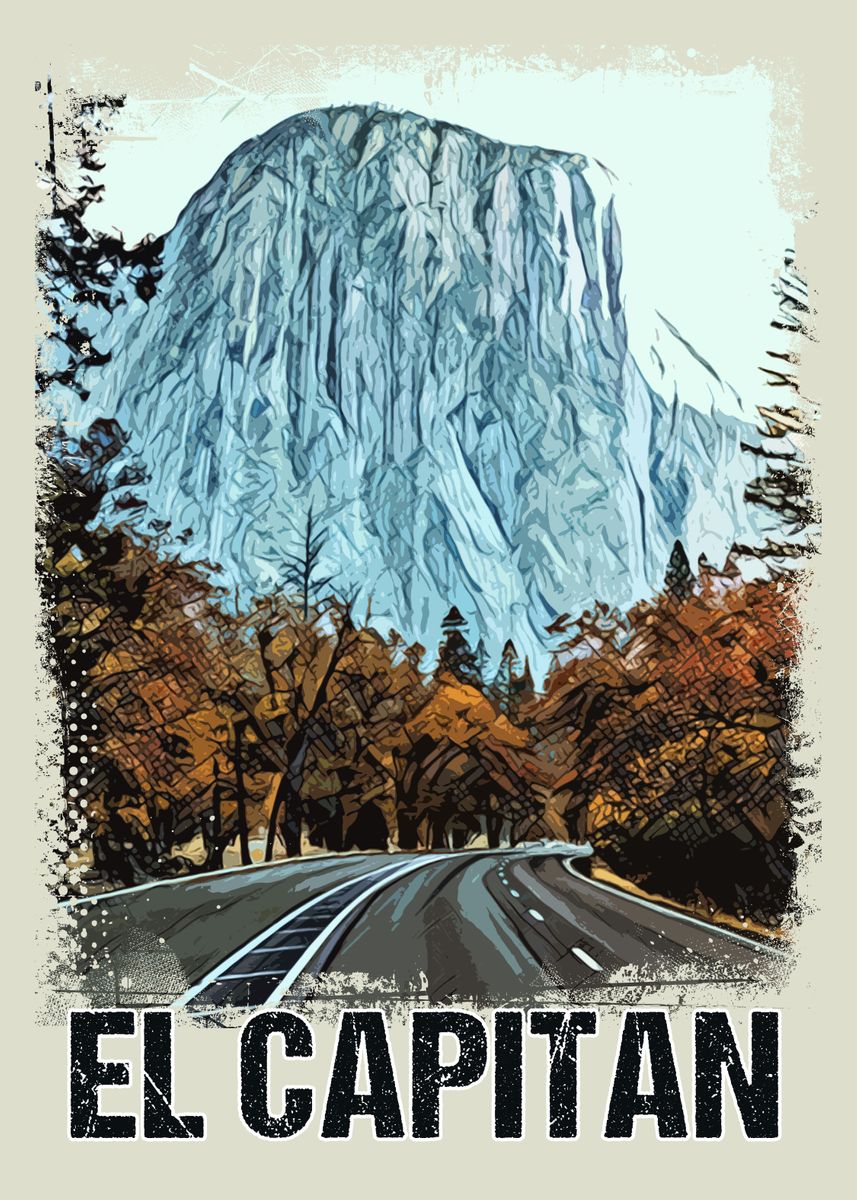 'El Capitan Summit Yosemite' Poster, picture, metal print, paint by ...