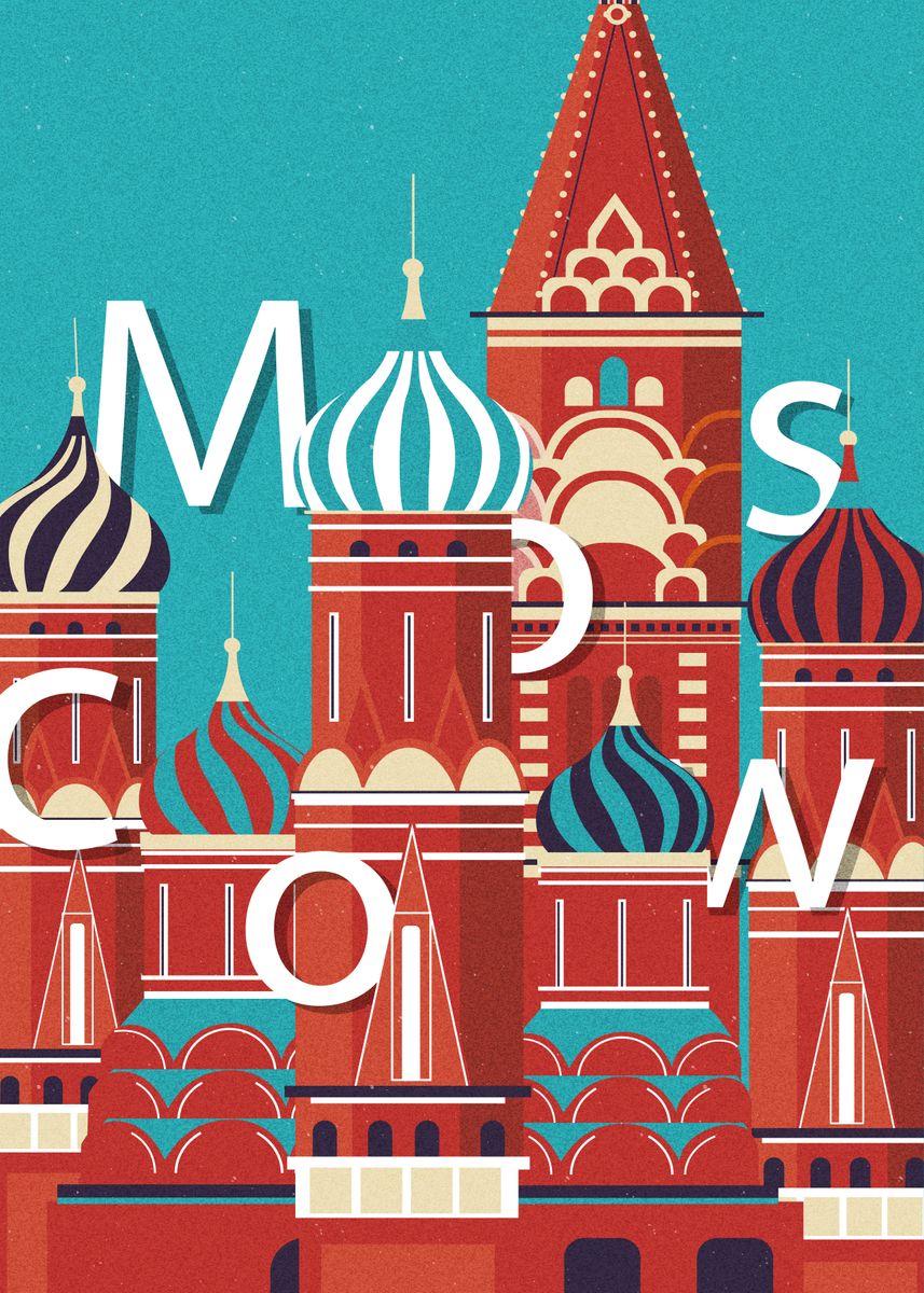 'Moscow' Poster, picture, metal print, paint by Sam Kal | Displate