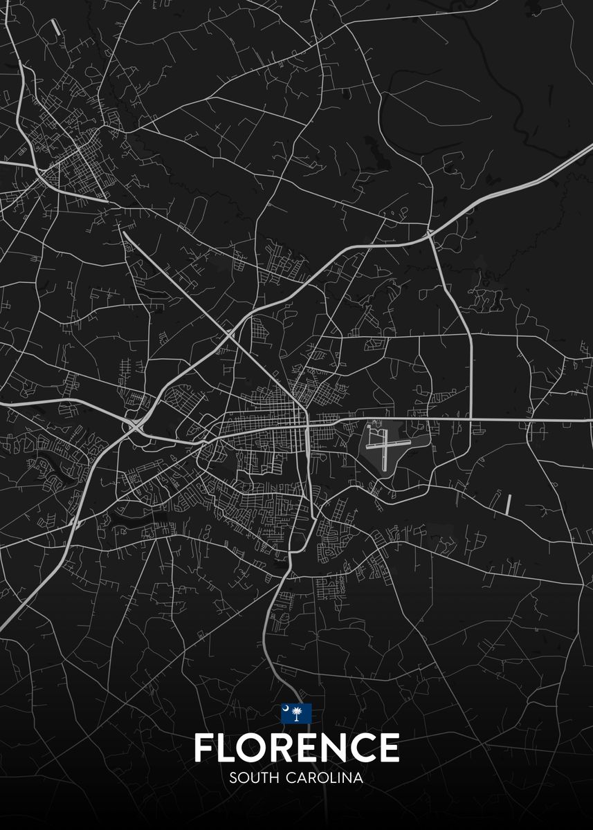 'Florence SC' Poster, picture, metal print, paint by IMR Designs | Displate