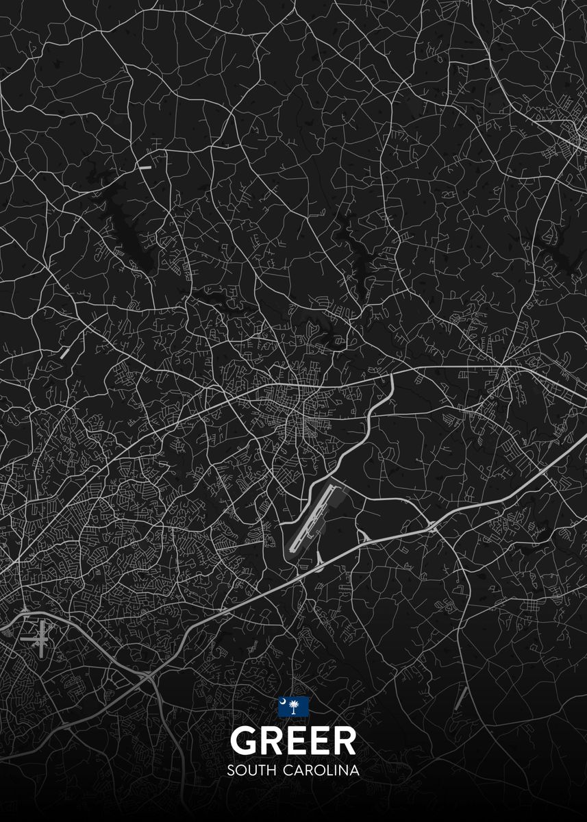 'Greer SC' Poster, picture, metal print, paint by IMR Designs | Displate