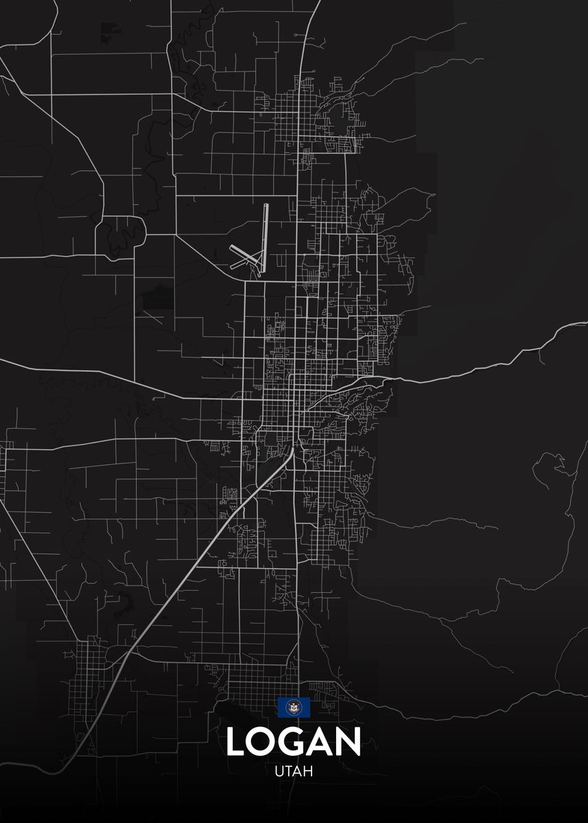 'Logan UT' Poster, picture, metal print, paint by IMR Designs | Displate