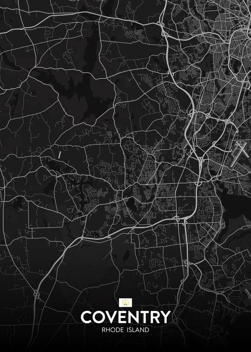 'Coventry RI' Poster, picture, metal print, paint by IMR Designs | Displate