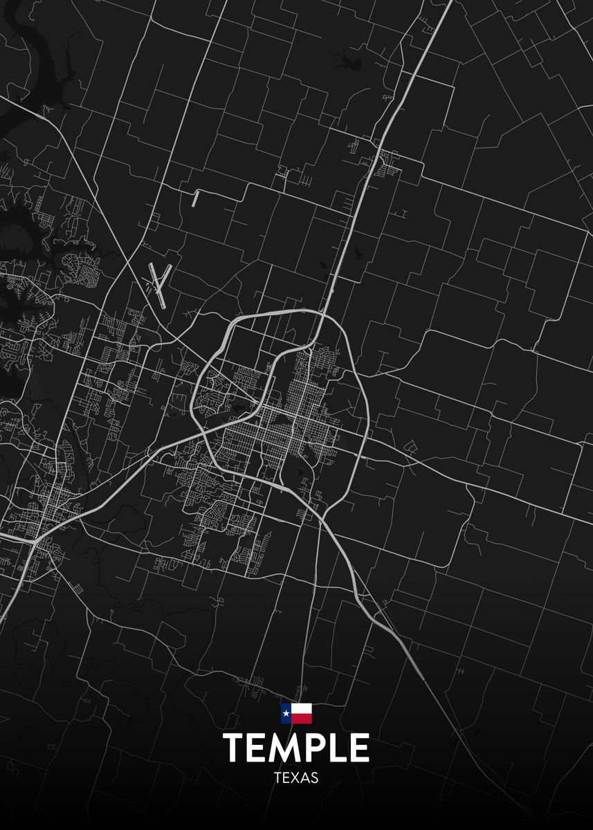 'Temple TX' Poster, picture, metal print, paint by IMR Designs | Displate