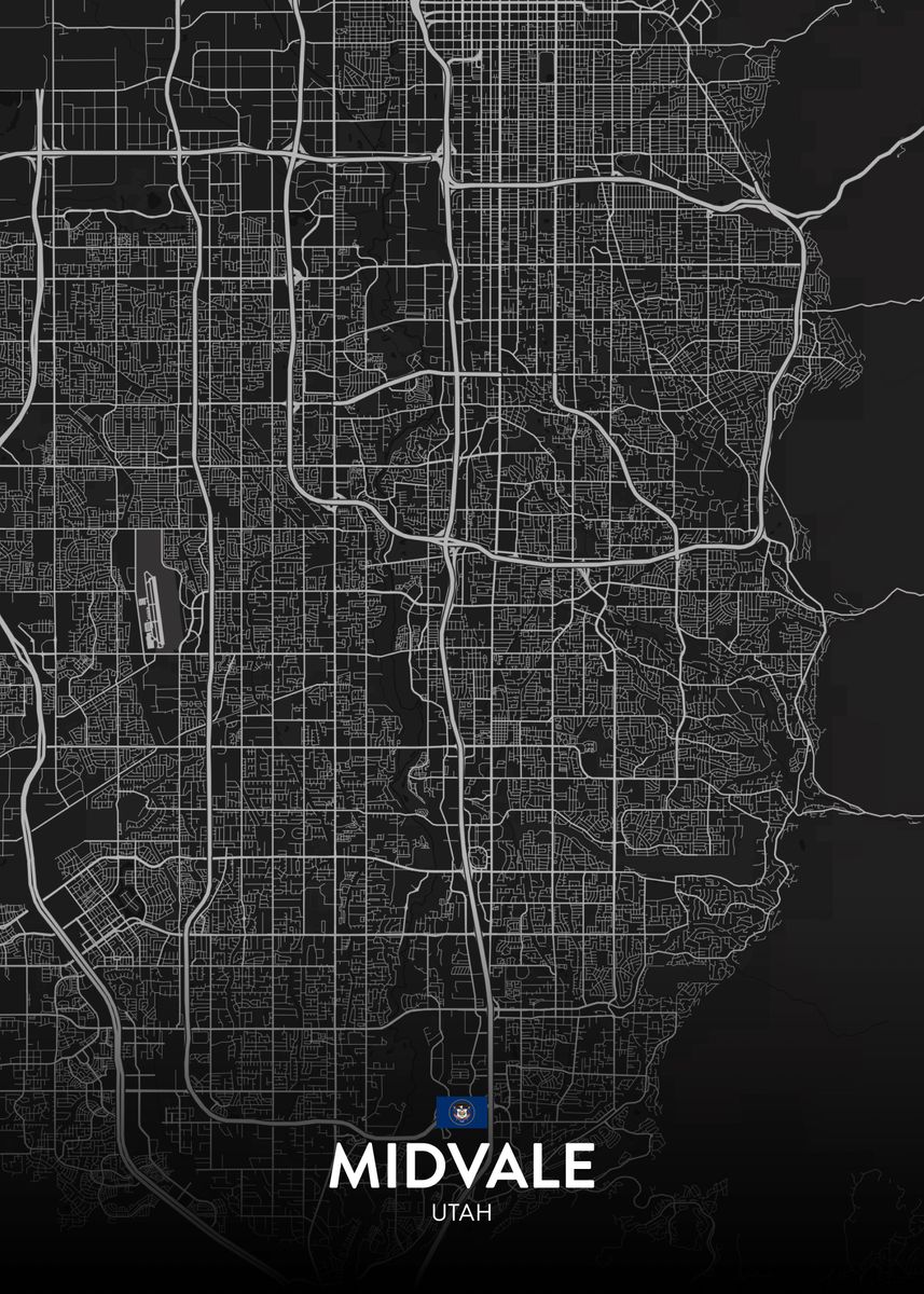 'Midvale UT' Poster, picture, metal print, paint by IMR Designs | Displate