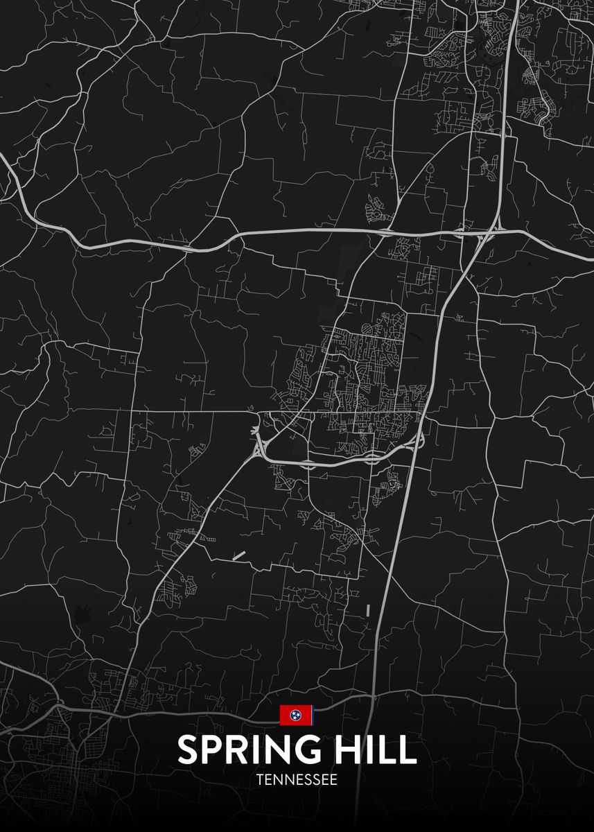 'Spring Hill TN' Poster, picture, metal print, paint by IMR Designs ...