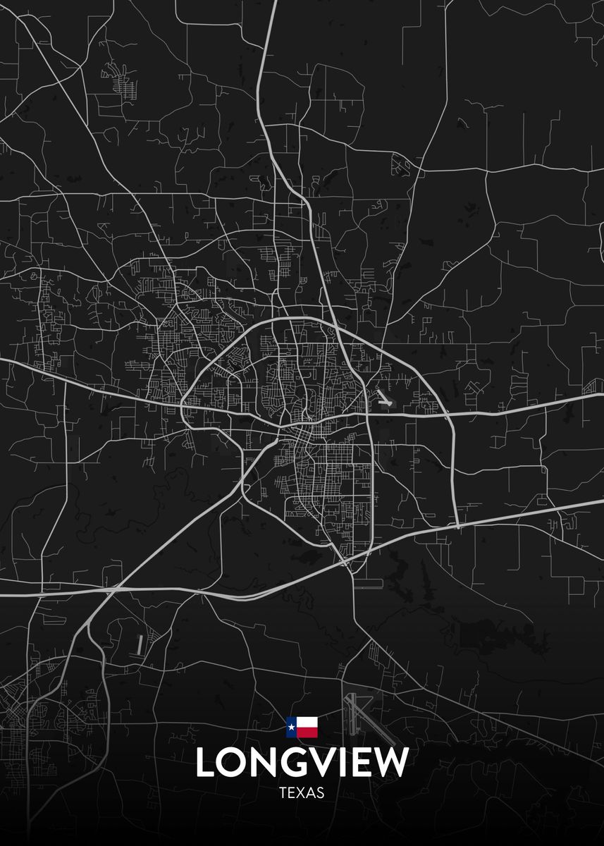 'Longview TX' Poster, picture, metal print, paint by IMR Designs | Displate