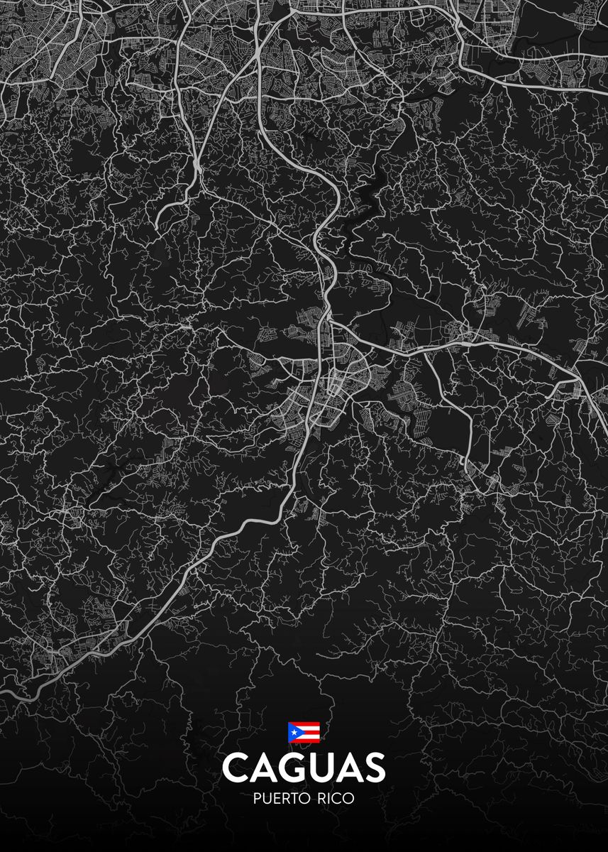 'Caguas PR' Poster, picture, metal print, paint by IMR Designs | Displate