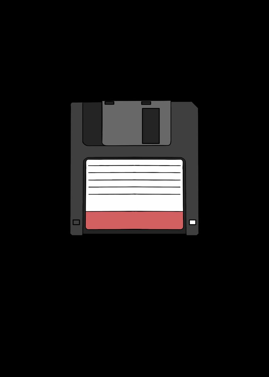 'Floppy Disk 90s Vintage' Poster, picture, metal print, paint by ...