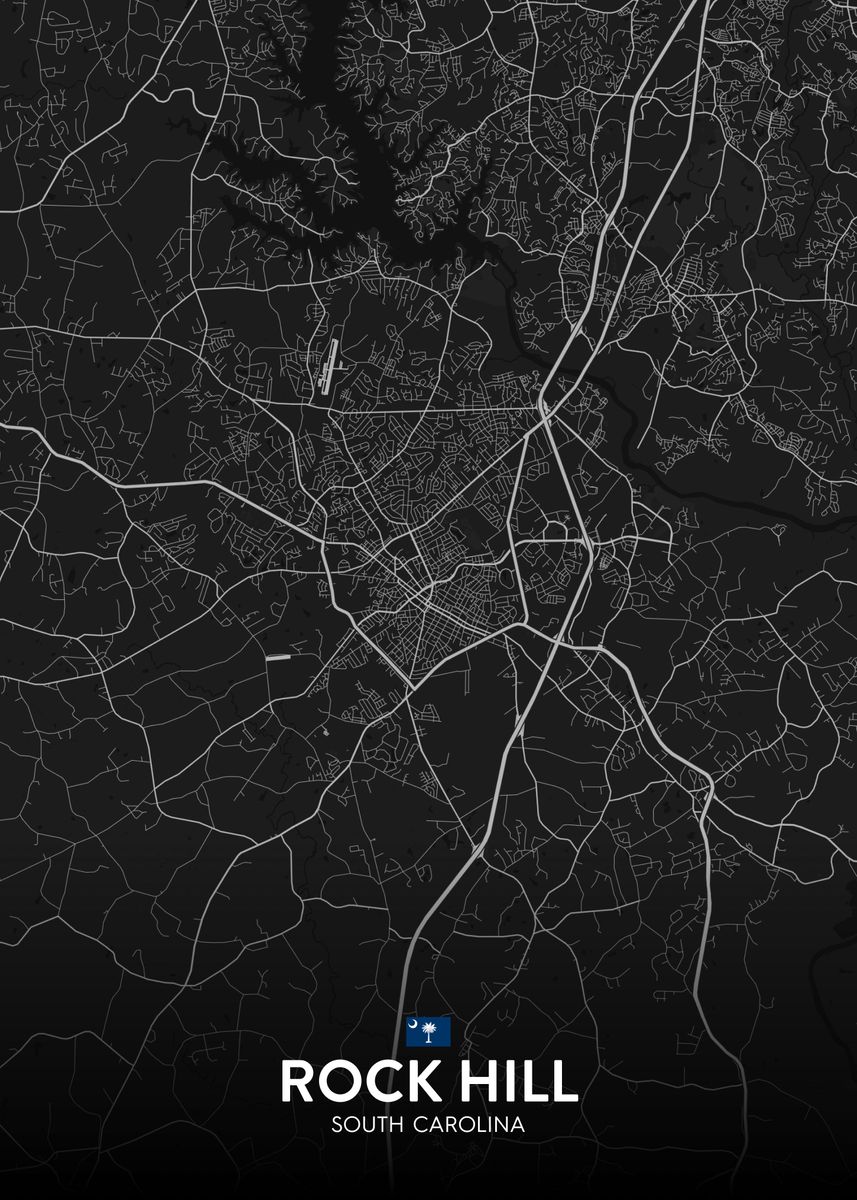 'Rock Hill SC' Poster, picture, metal print, paint by IMR Designs ...