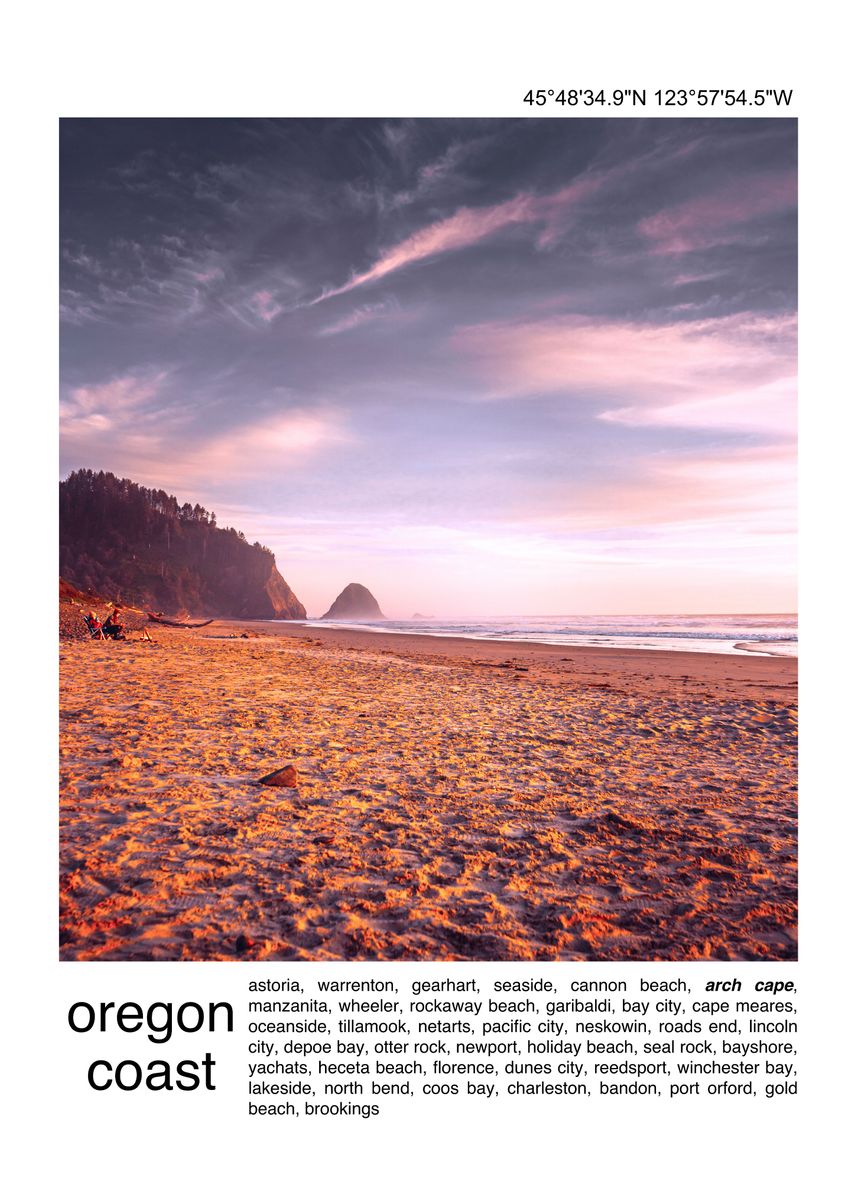 'Sunset on the Oregon Coast' Poster by anthony Londer | Displate
