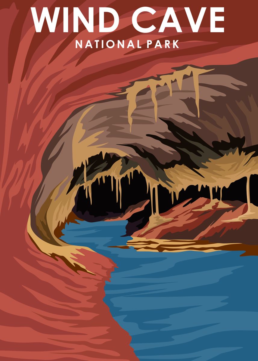 'Wind Cave National Park' Poster, picture, metal print, paint by Jorn ...