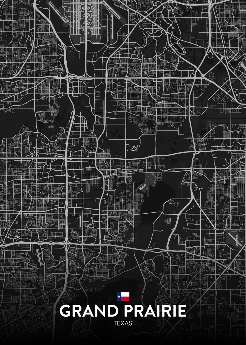 'Grand Prairie TX' Poster, picture, metal print, paint by IMR Designs ...