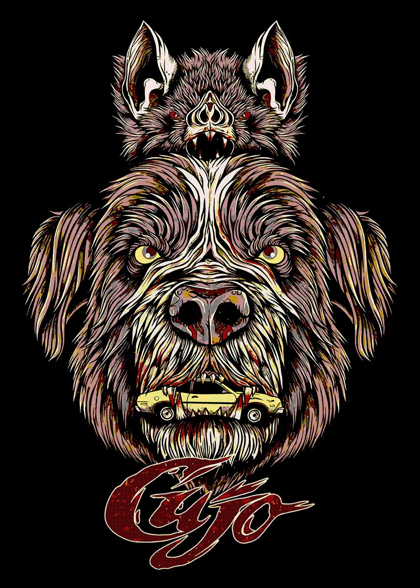 'Cujo' Poster, picture, metal print, paint by Ron Studio | Displate