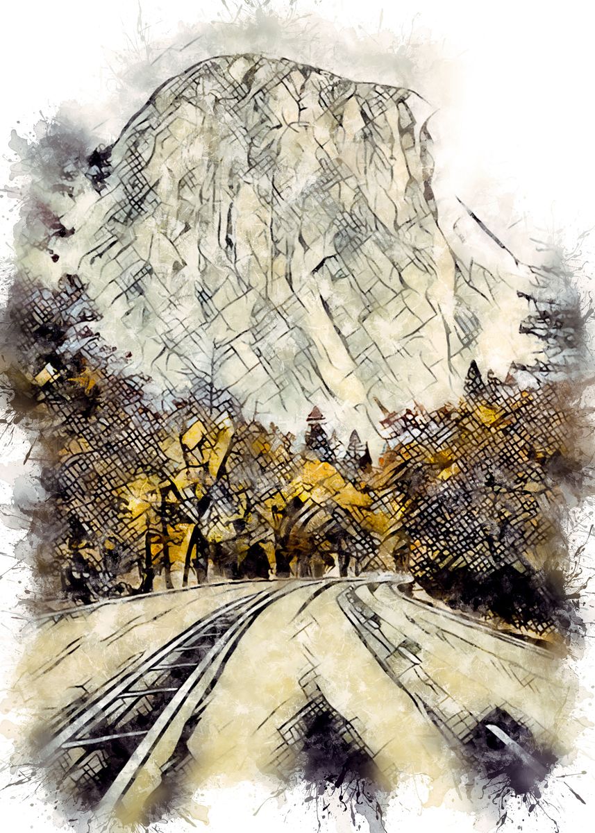 'El Capitan USA California' Poster, picture, metal print, paint by ...