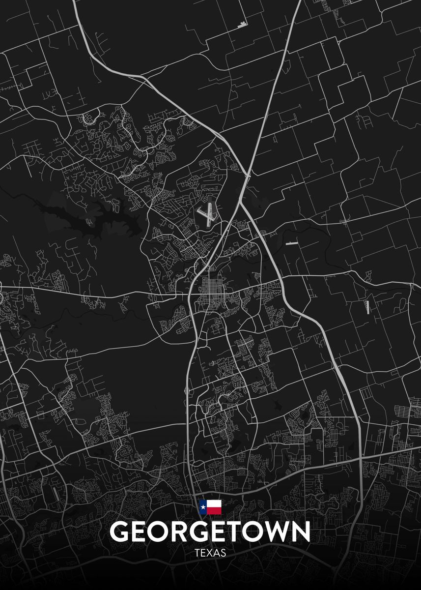 'Georgetown TX' Poster, picture, metal print, paint by IMR Designs | Displate