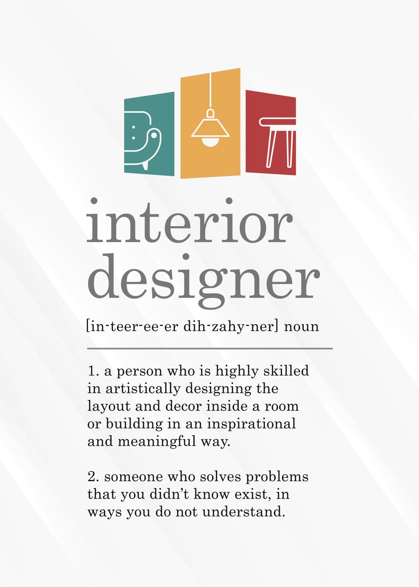 'Funny Interior Designer' Poster, picture, metal print, paint by ...