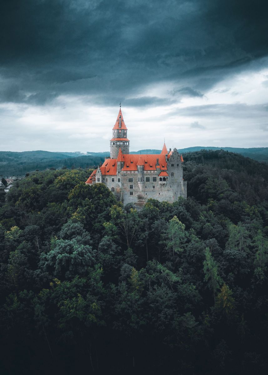 'The Orange Castle' Poster, picture, metal print, paint by Aiden Tells ...