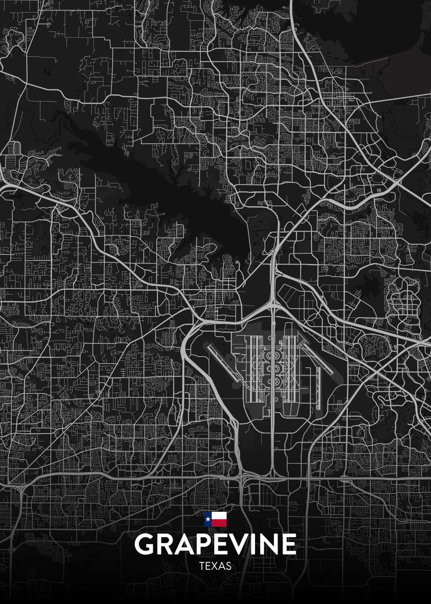 'Grapevine TX' Poster, picture, metal print, paint by IMR Designs ...