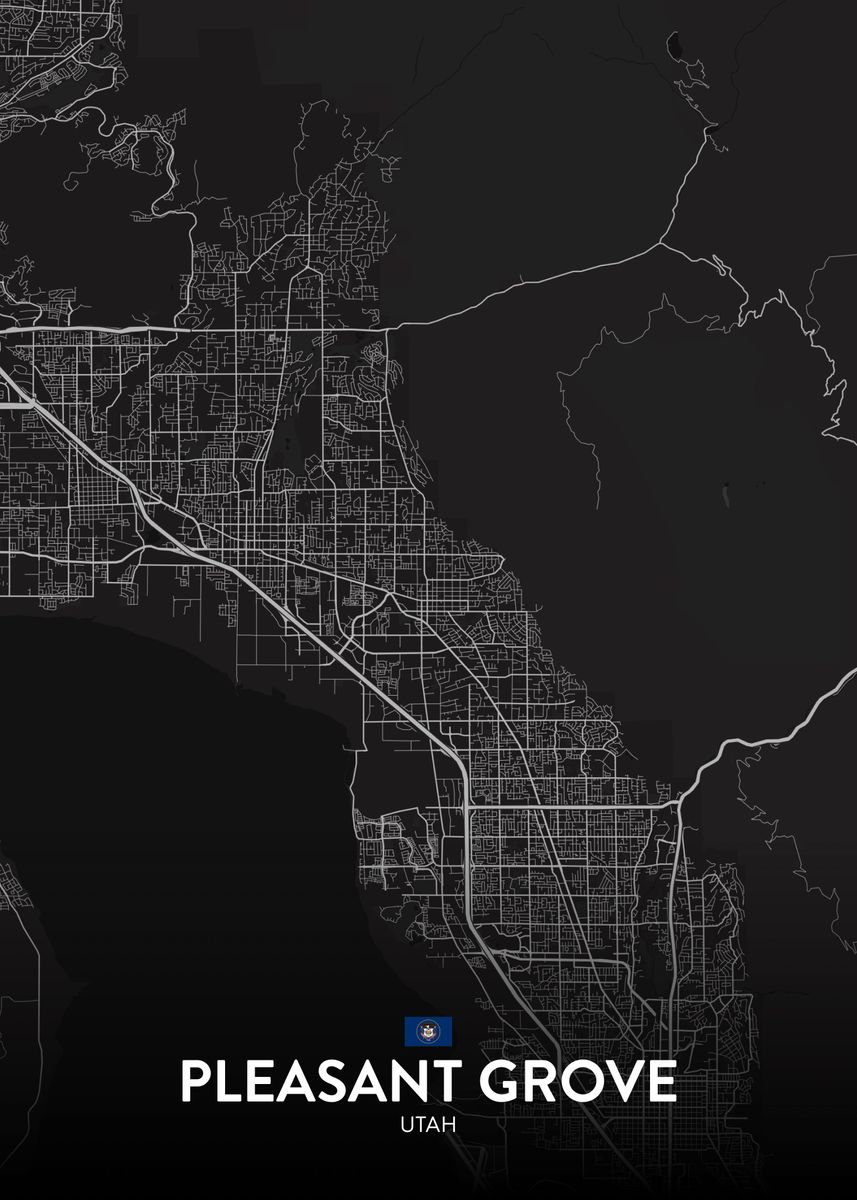 'Pleasant Grove UT' Poster, picture, metal print, paint by IMR Designs ...