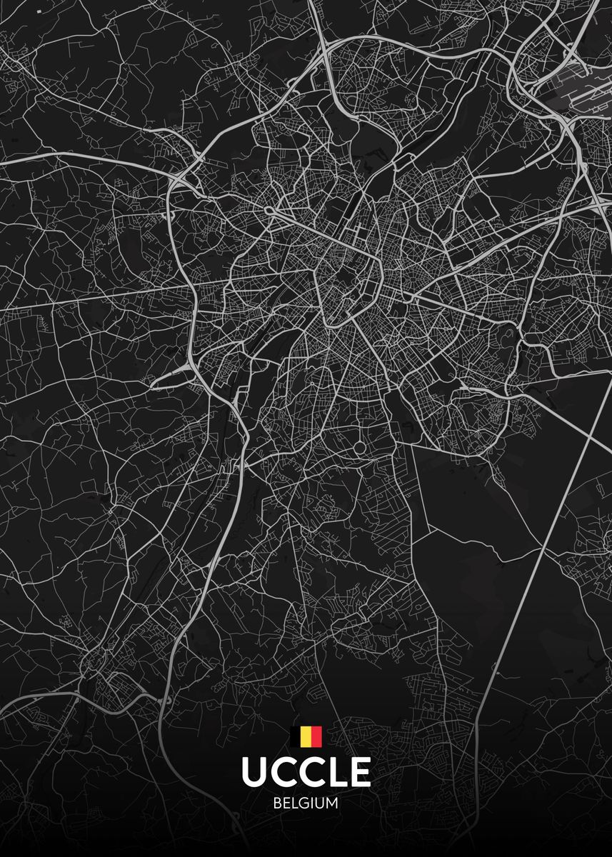 'Uccle BE' Poster, picture, metal print, paint by IMR Designs | Displate
