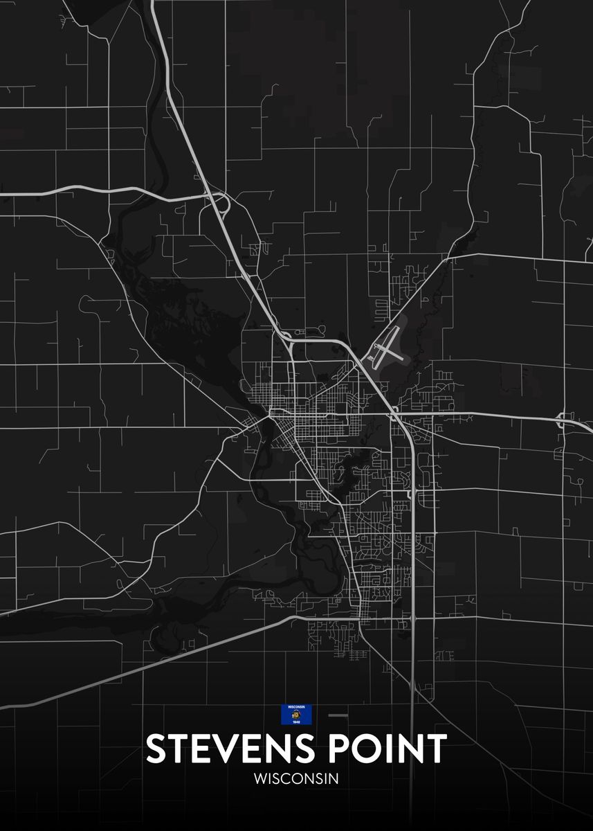 'Stevens Point WI' Poster, picture, metal print, paint by IMR Designs ...