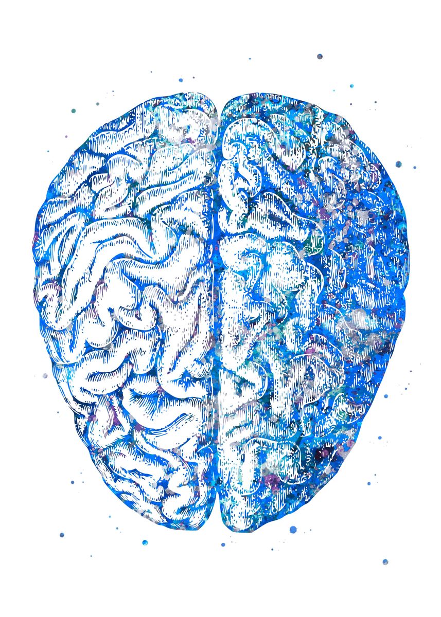 'Brain' Poster by Yahya Art | Displate