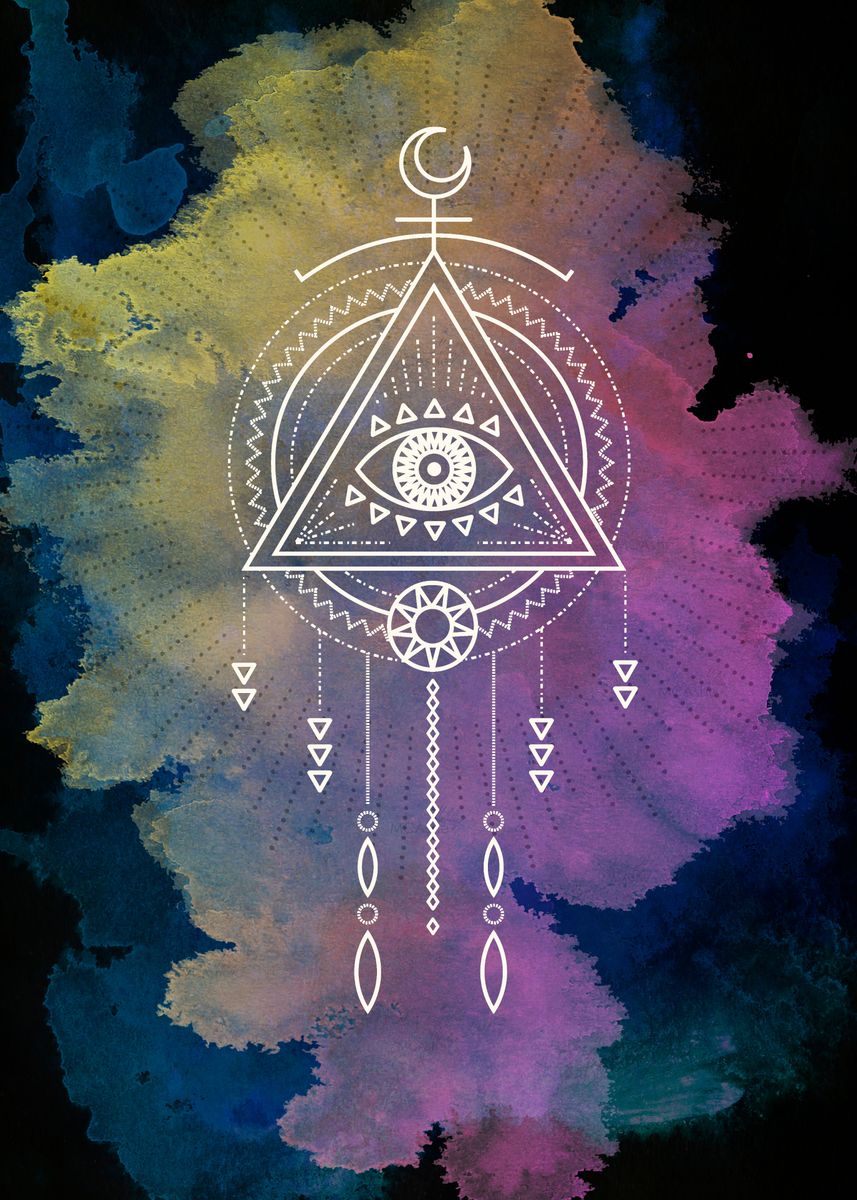 'Tribal symbol 2 inverted' Poster, picture, metal print, paint by ...