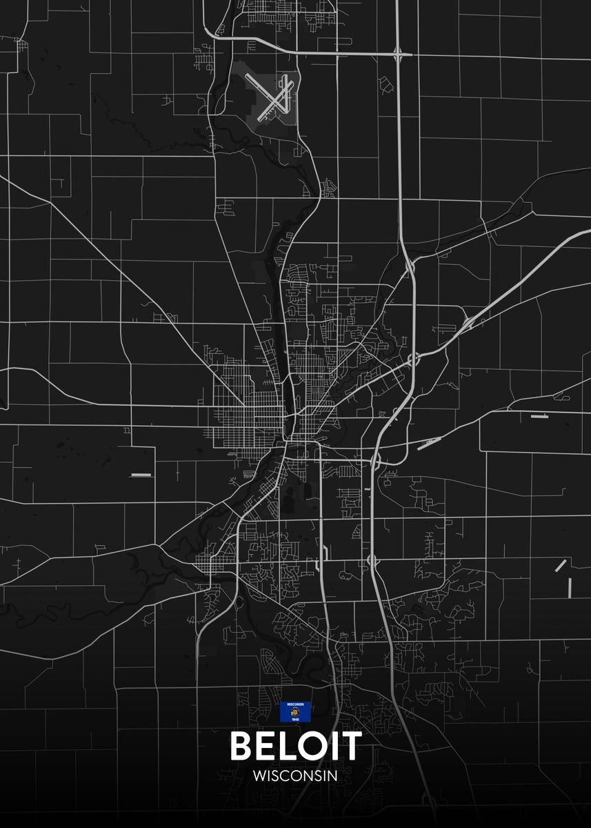 'Beloit WI' Poster, picture, metal print, paint by IMR Designs | Displate