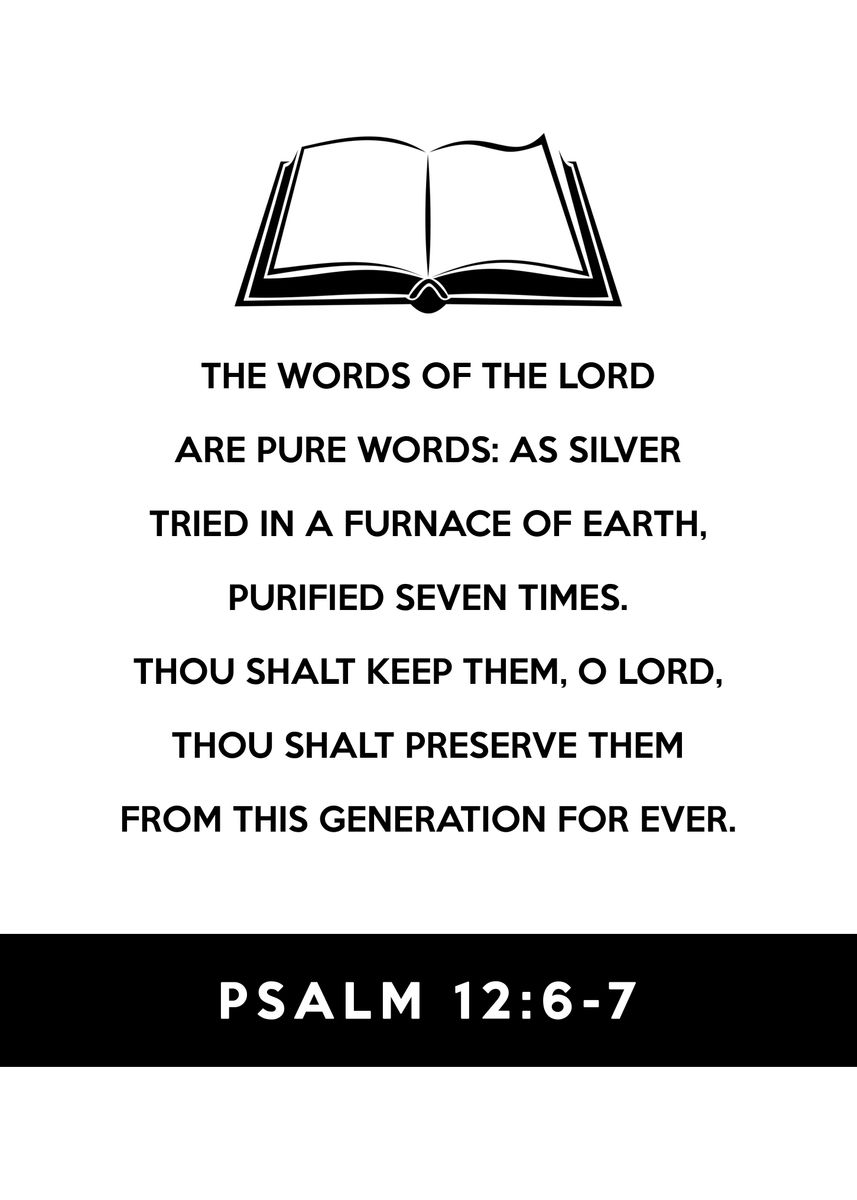 'Psalm 12 6 7' Poster, picture, metal print, paint by ABConcepts | Displate